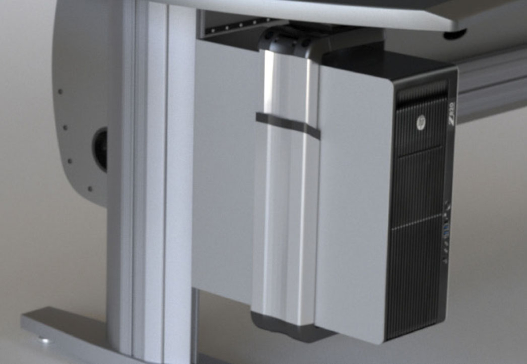 Under-desk mount CPU holder – TBC Consoles