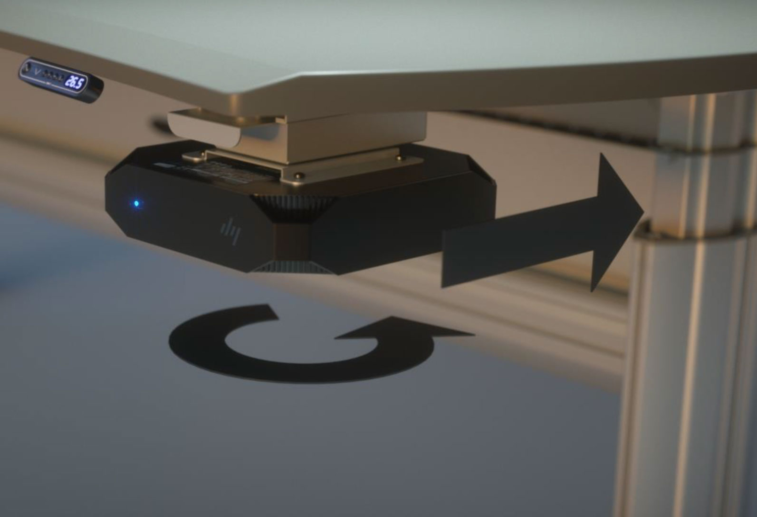 Under-desk mount CPU holder – TBC Consoles