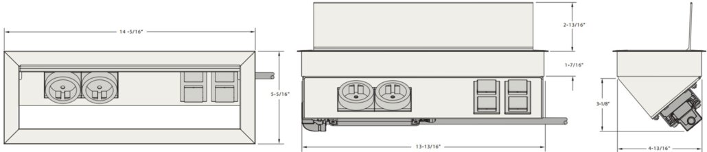 Power/Data Module, Pop up International – TBC Consoles